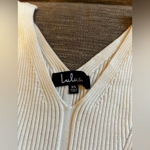 Lulus | Sweaters | Lulus Ivory Knit Crop Balloon Sleeve Sweater | Poshmark